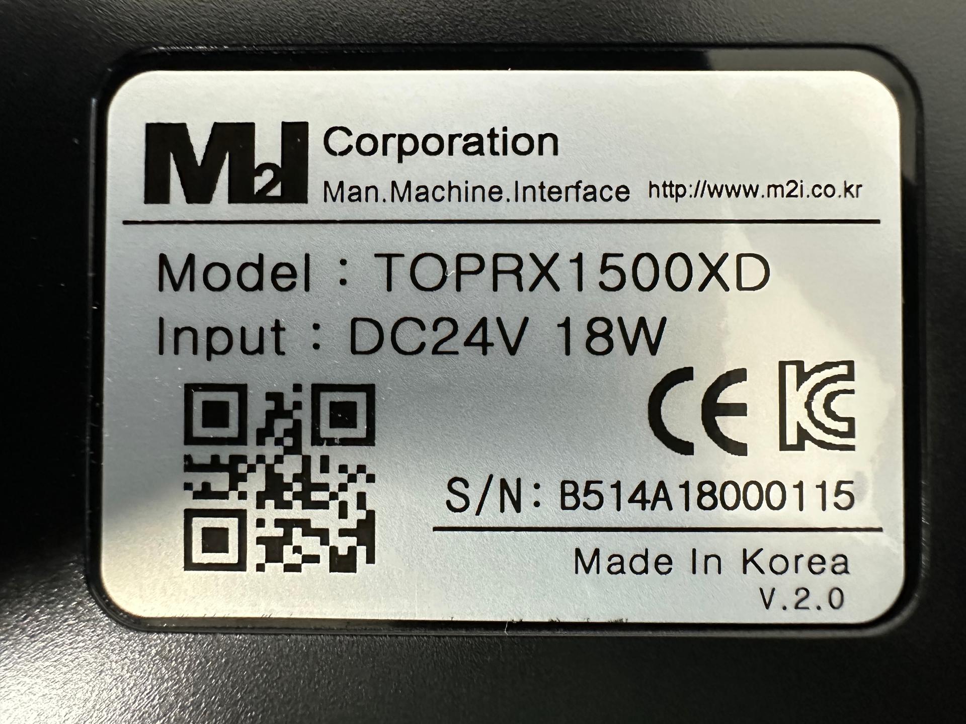 TOPRX1500XD / Touch Panel / M2I CORPORATION