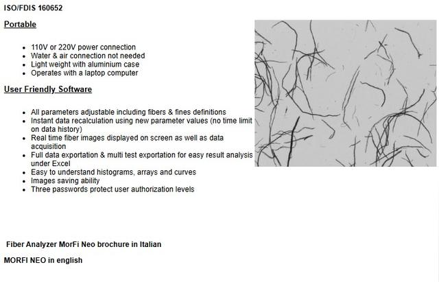 Fiber&Shive Analyzer - MorFi Neo by TECHPAP - 코머신 판매자 소개 및 제품 소개